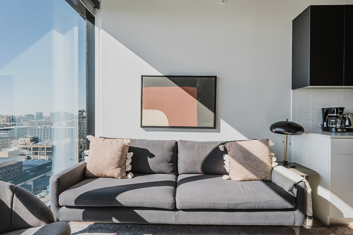 Blueground | W Loop, gimnasio, piscina, spa y lavadora/secadora ...