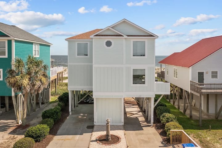 Oceanfront Pool, Private Steps To Beach, New Pool! - Oak Island, NC
