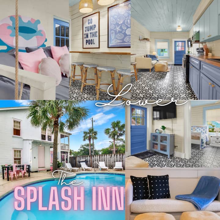 Splash Inn Lower Unit: Heated Pool Walk To Beach - Tybee Island, GA