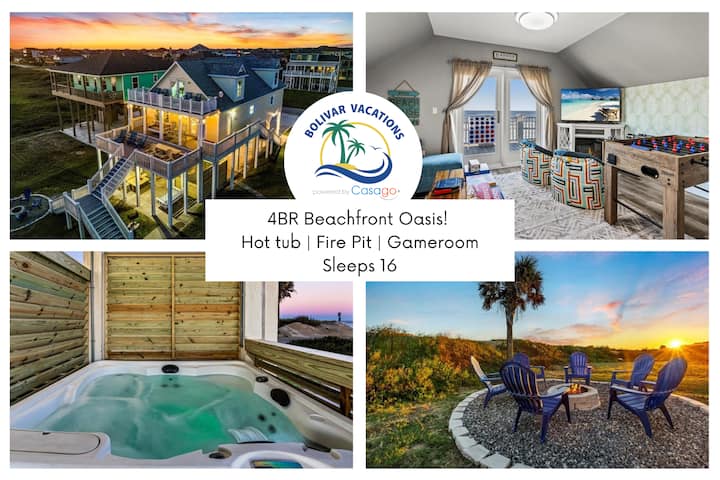 Beachfrontoasis: Hottub,gameroom, Firepit Seahaven - Crystal Beach, TX