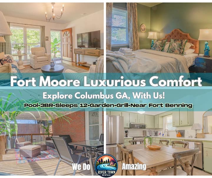 Pool•3br•sleeps 12•garden•grill•near Fort Benning - Columbus, GA