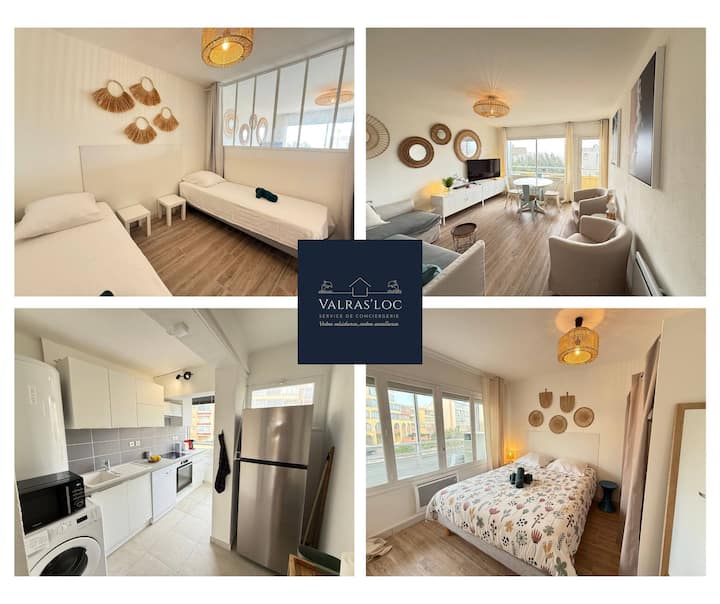 Vue Mer Et Plage à Vos Pieds Appartement Lumineux - Valras-Plage