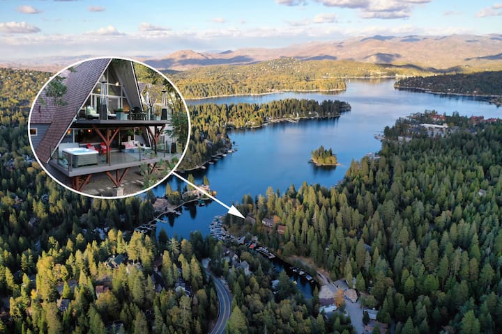 Private Dock! Swim And Fish!  Hot Tub! Rocky Point - Lake Arrowhead, CA
