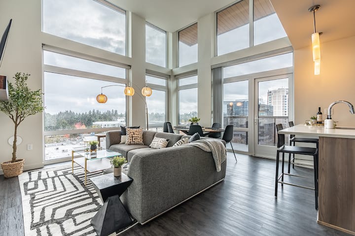 Modern 2-bedroom Apt W/ Balcony In Bellevue - 貝爾維尤