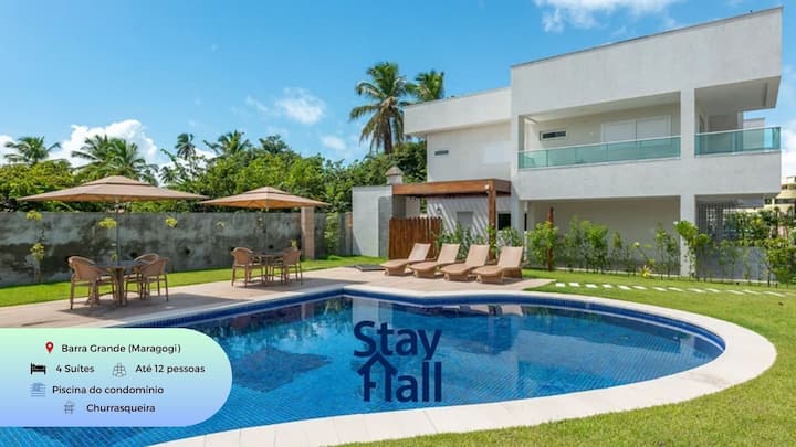 Luxury House, 4 Suites And Cond C Swimming Pool-sh - Maragogi