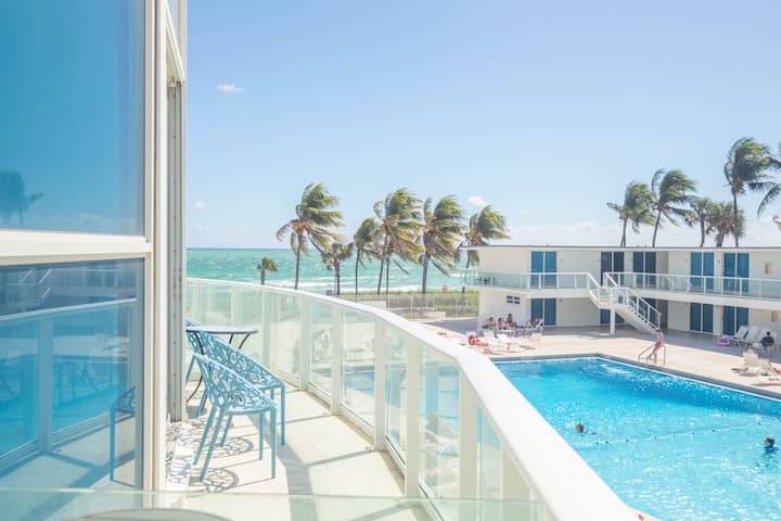 Oceanfront And Pool Balcony View Loft Free Parking - Miami Beach
