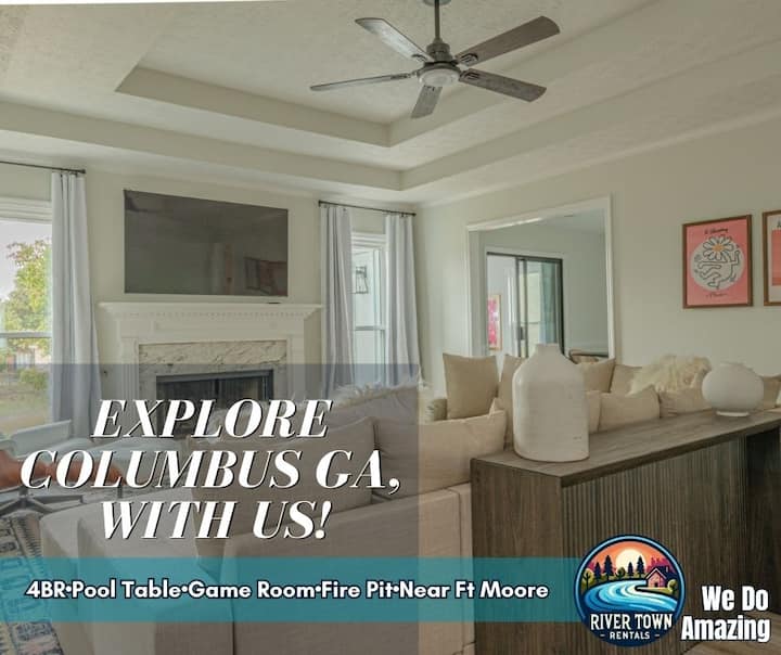 4br•pool Table•game Room•fire Pit•near Ft Moore - Columbus