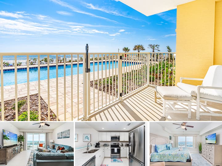 Oceanfront Private Patio-pool/hot Tub-aruba #105 - Daytona Beach Shores, FL