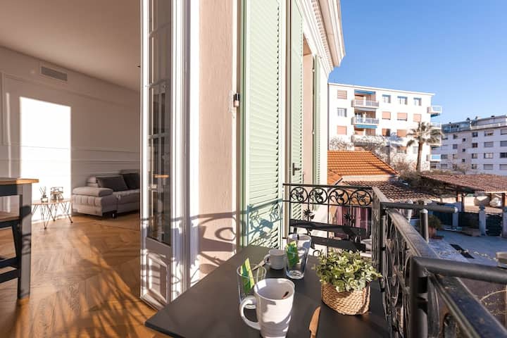Syssi : Spacieux, Calme, Moderne, Balcon Vue Ville - Cannes