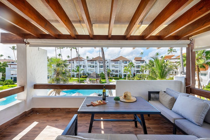 Caribbean Beach Getaway Pool View Terrace, 2 Bdrm - 蓬塔卡納