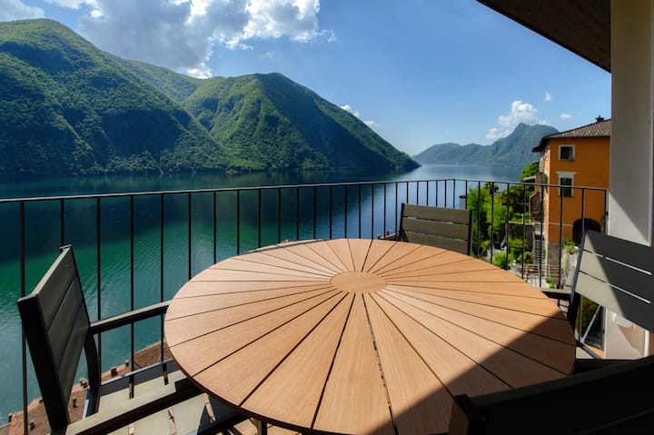 Penthouse Avec Vue Sur Le Lac (Unique Gandria) - Lugano