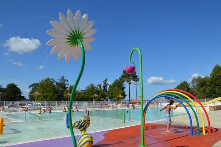 Zecamping 4* Mobil Home 36m² Piscine - Biscarrosse