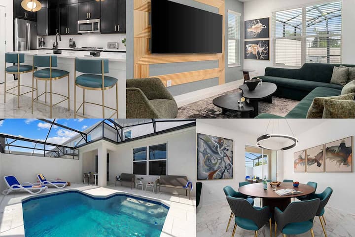 Villa Azzurra | Pvt Pool, Theme Br, Near Universal - Orlando, FL