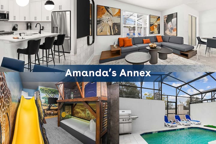 Amanda's Annex | Home W/ Safari Br, Near Universal - EDC Orlando