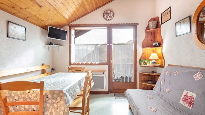 Beau Studio Mezzanine 6 Pers Avec Balcon - Saint-Sorlin-d'Arves