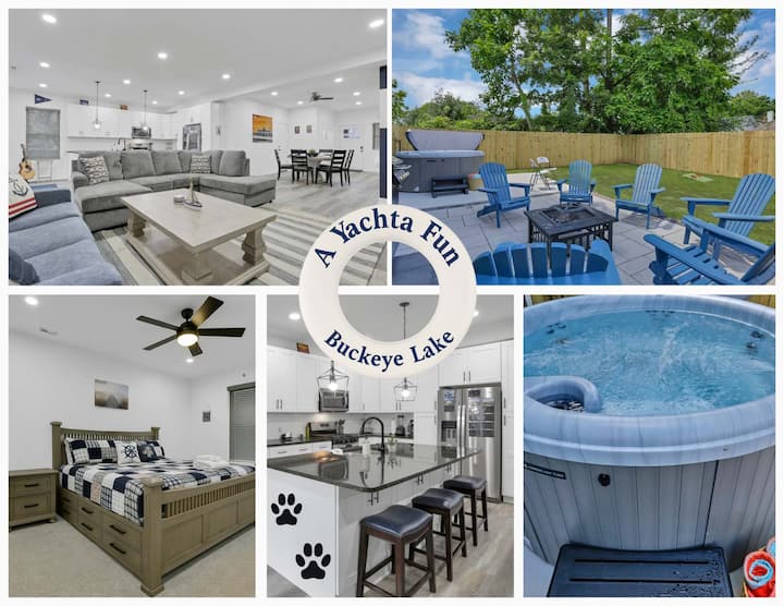 A Yachta Fun: Spacious + Hot Tub, 2 Blocks To Lake - Buckeye Lake, OH
