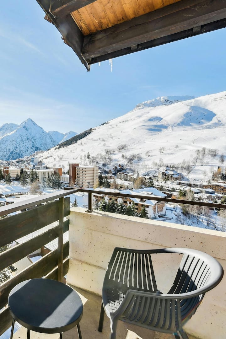 Chambre Evo 4 Pers - Petit Dej Inclus, Vue Glacier - Les Deux Alpes