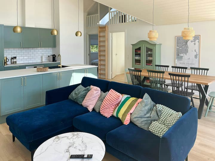 Modern House In Second Row At Rude Strand - Danemark