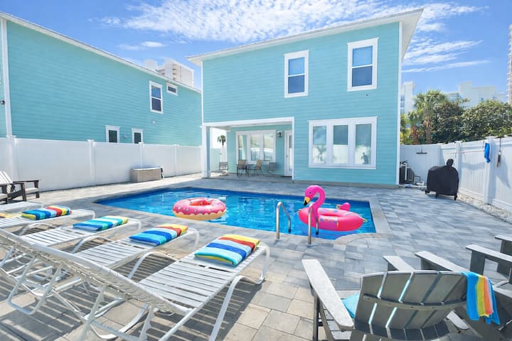 5 Br 3ba House W/ Pool, Cross Street To Beach! - Panama City Beach, FL