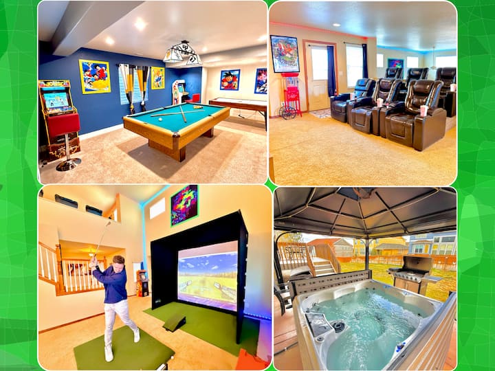 Golfsim Hottub Ps5 Sauna Thtr Pooltbl 6br 5ba 420 - Colorado