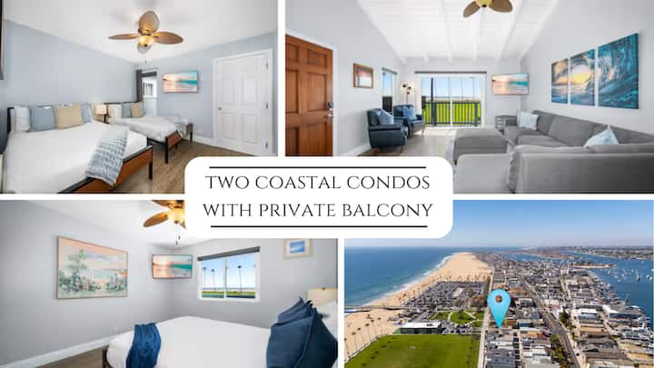 2 Beachfront Condos With Private Balcony - Newport Beach, CA
