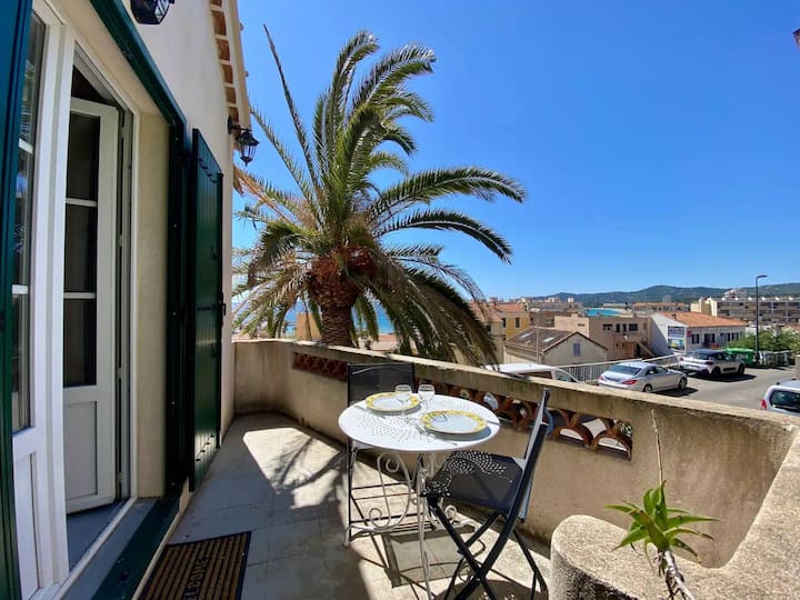 "Le Palmier" - Vue Mer - Climatisé - Plein Centre - Saint-Clair