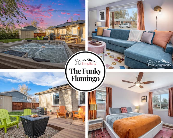 The Funky Flamingo - Hot Tub - Bbq  - Fire Pit - Arvada, CO