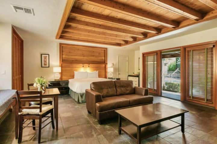 In-room Fireplace And Overstuffed Sofas & Chairs - Bodega Bay, CA
