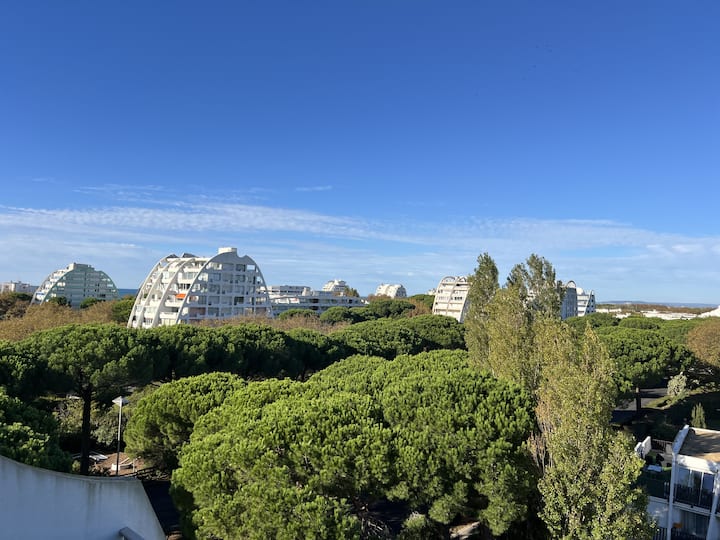 Solydays, Fleurie 2, Vue Mer Dégagée, Piscine - La Grande-Motte