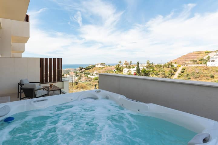 Stunning House With Private Jacuzzi And Sea Views - Torrox