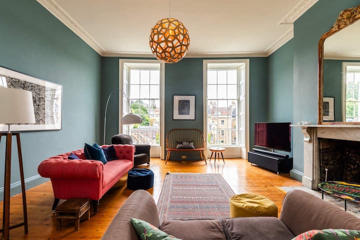 Grand Georgian Townhouse With Garden - Bath