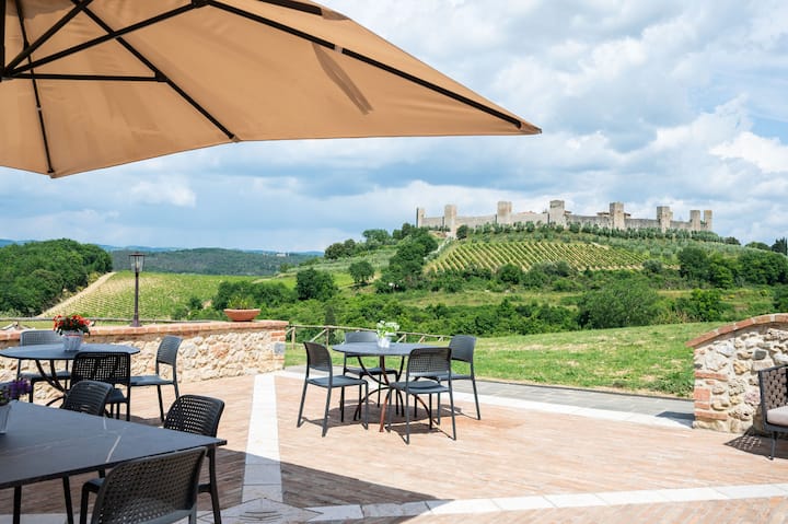 Orizzonte Apartment Shared Pool In Monteriggioni - Monteriggioni