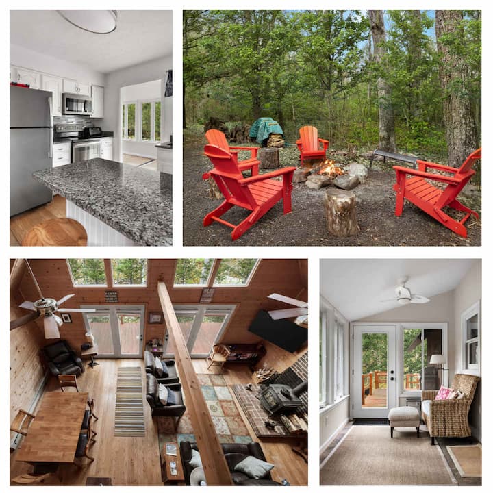 Loft, Wood Stove, Fire Pit, Grill & Deck On Creek - West Virginia