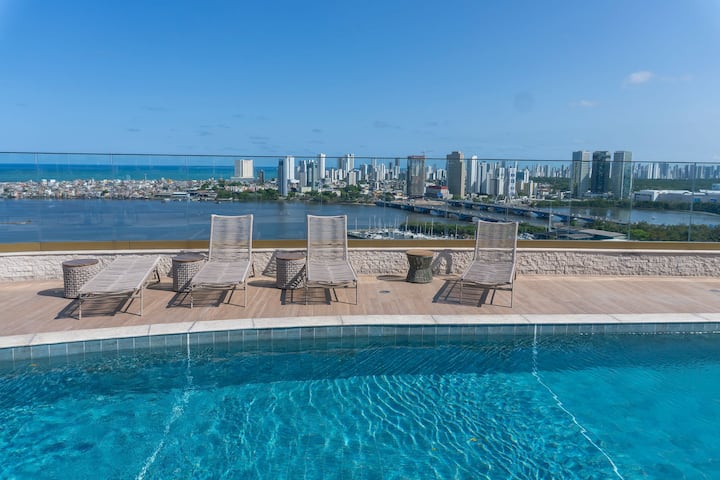 Vista Para O Cartão Postal De Recife - Cais 109 - Recife