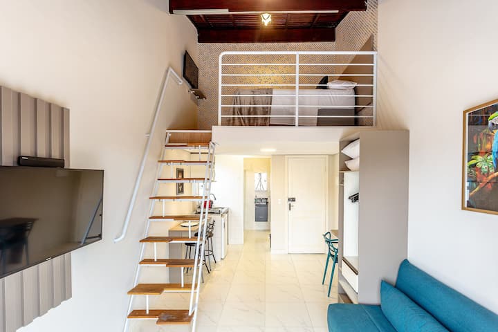 Vilinha Boituva | Lindo Loft P/ 3 Com A/c + Sacada - Boituva