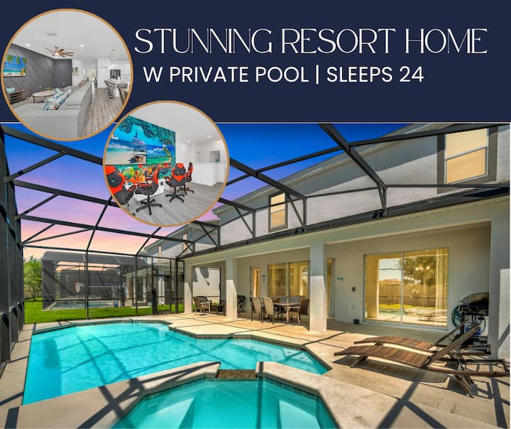 Luxury Villa: Pool, Cinema, Bbq & Near Disney - Kissimmee, FL