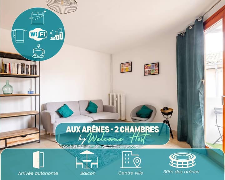 Les Arènes, 30m Des Arènes, Balcon, Clim - Nimes