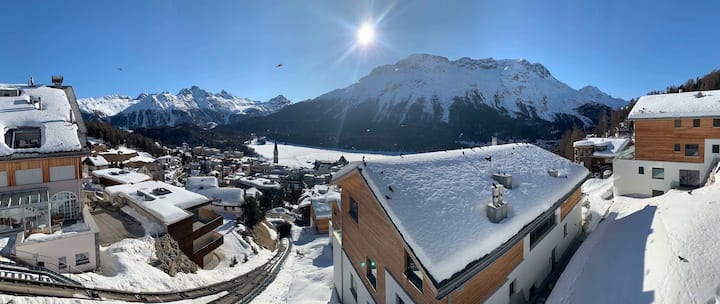 St. Moritz Flat With Terrace And Lake Views - Saint-Moritz