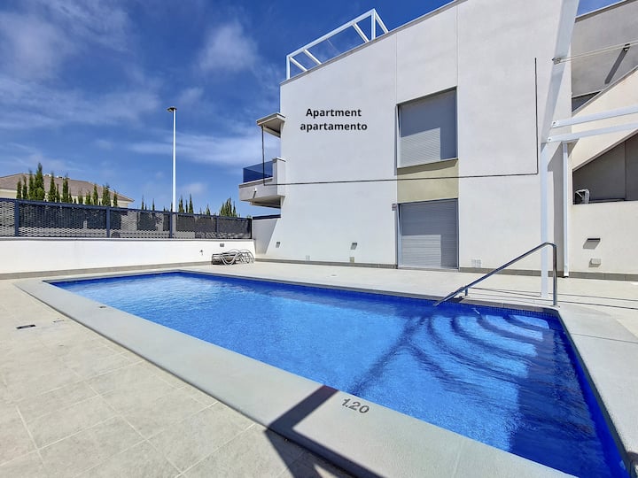 Apartment With Pools Views And Private Roof Terrac - San Pedro del Pinatar