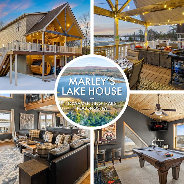 Lakefront, Movie & Game Rooms, Hot Tub, Sauna, Etc - Pocono Mountains, PA