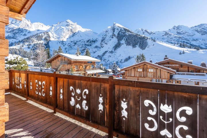 Chenillette : Superbe Chalet Avec Vue Imprenable S - La Clusaz