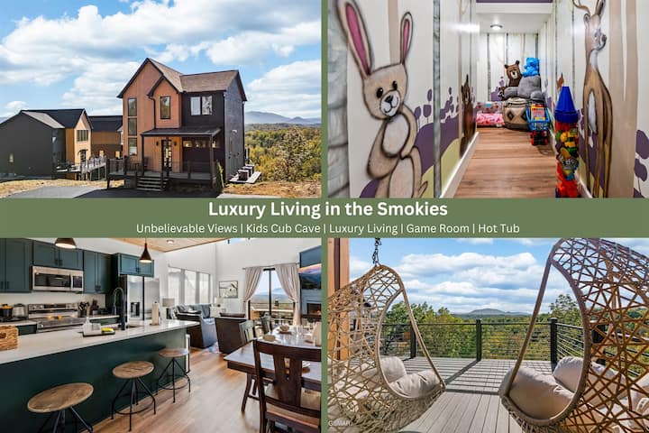 Kids' Cave! New, Luxury, Hot Tub & Mountain Views - Sevierville, TN