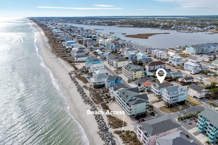 *New* Ocean Views + Steps To The Sand + King Bed - Carolina Beach, NC