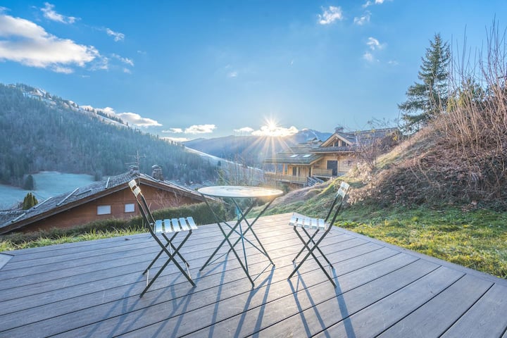 Grande Terrasse Au Calme Avec Vue Inoubliable - La Clusaz