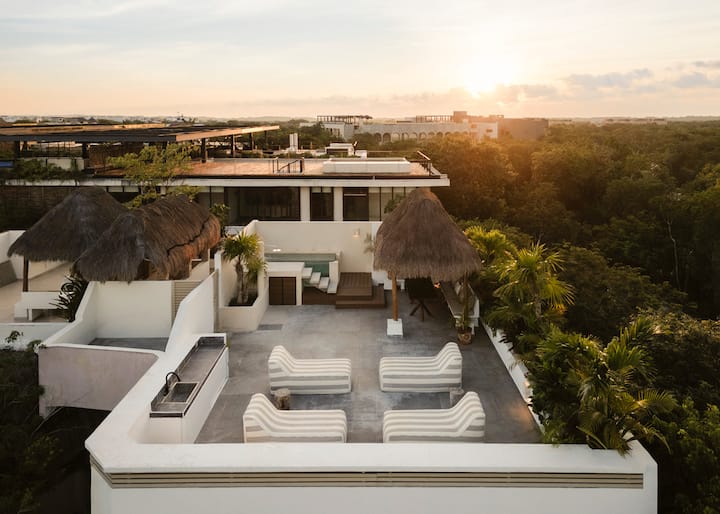 Kaya Oasis Penthouse Jacuzzi Walkable Aldea Zama - Paradise Beach