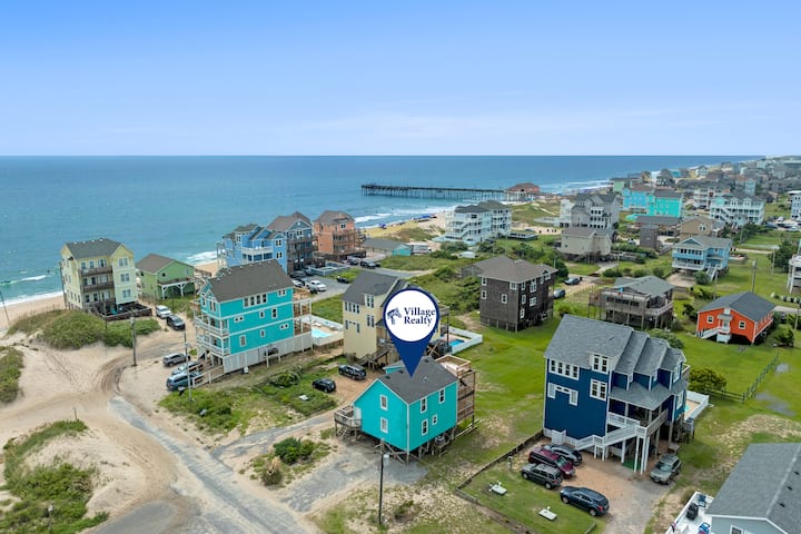 Color Me Beachy: Ocean Views | Hot Tub | Dogs Ok - Rodanthe, NC