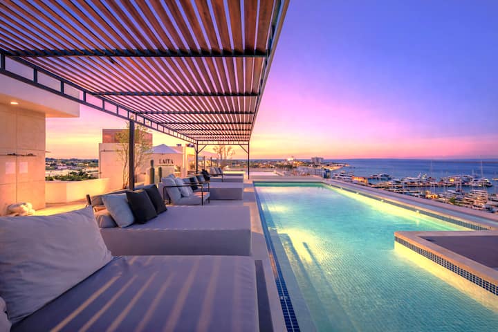 Rooftop Pool Sunsets & Private Plunge Pool - La Paz