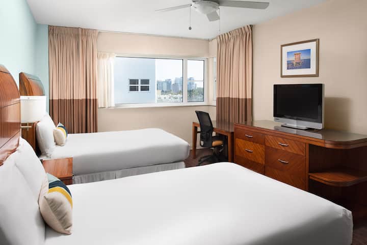 Standard 2 Double Beds At Sherry Frontenac Hotel - Miami Beach, FL