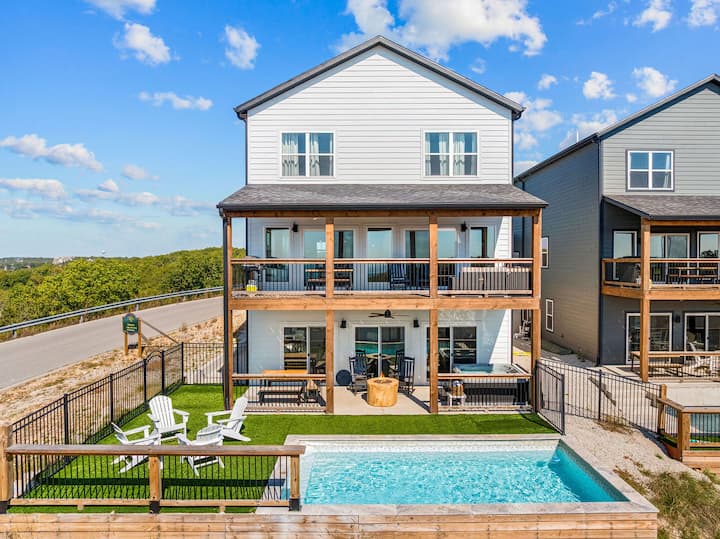 Pvt Outdoor Pool Open_hottub_firepit_lake View - Branson