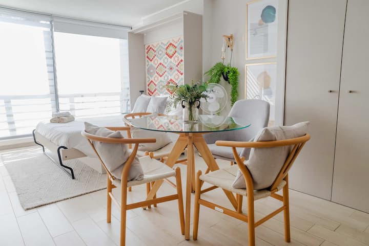 Inviting Studio In Vibrant Nunoa 2 Guests - Las Condes